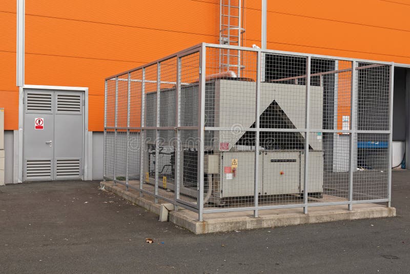 Hvac in Warehouse stock image. Image of utility, commercial - 196975441