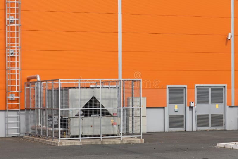Hvac in Warehouse stock image. Image of utility, commercial - 196975441