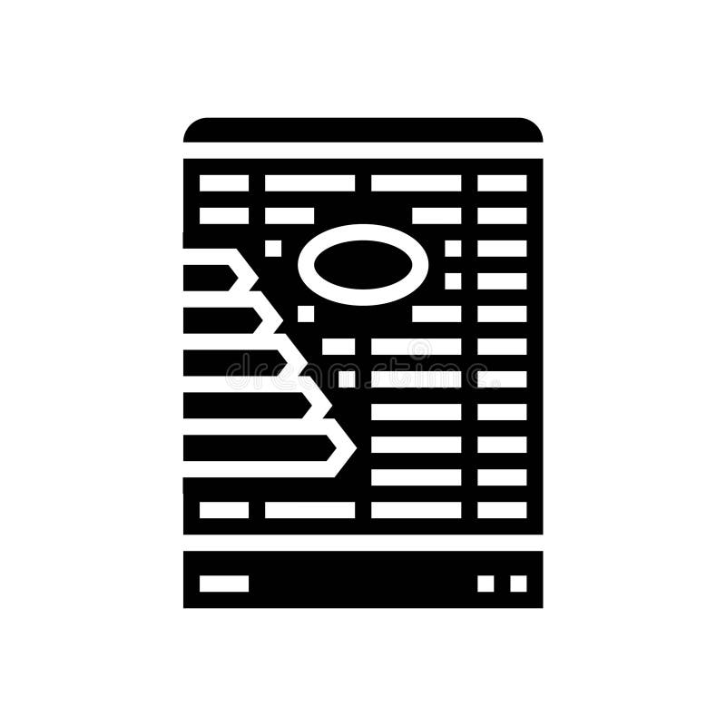 Hvac Energy Efficient Glyph Icon Vector Illustration Stock Illustration ...