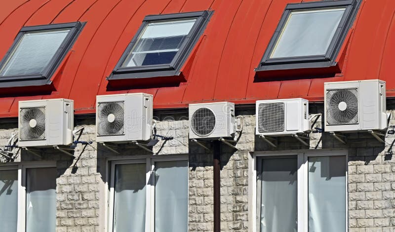 HVAC external unit stock image. Image of equipment, pipeline - 318388081