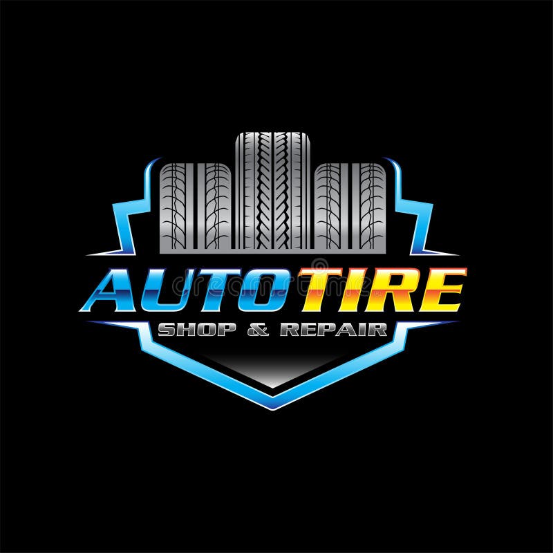 Modern Tire Shop and Repair Logo Vector Stock Illustration ...