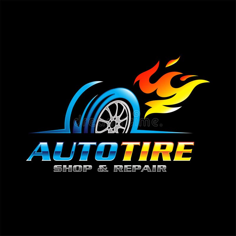Modern Tire Shop and Repair Logo Vector Stock Illustration ...