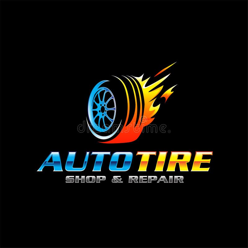 Modern Tire Shop and Repair Logo Vector Stock Illustration ...