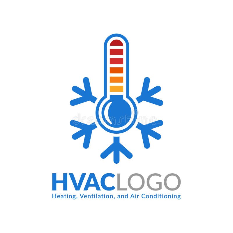 HVAC Logo Design, Heating Ventilation and Air Conditioning Logo or Icon ...