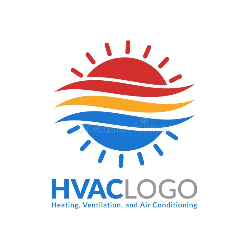 HVAC Logo Design, Heating Ventilation and Air Conditioning Logo or Icon ...