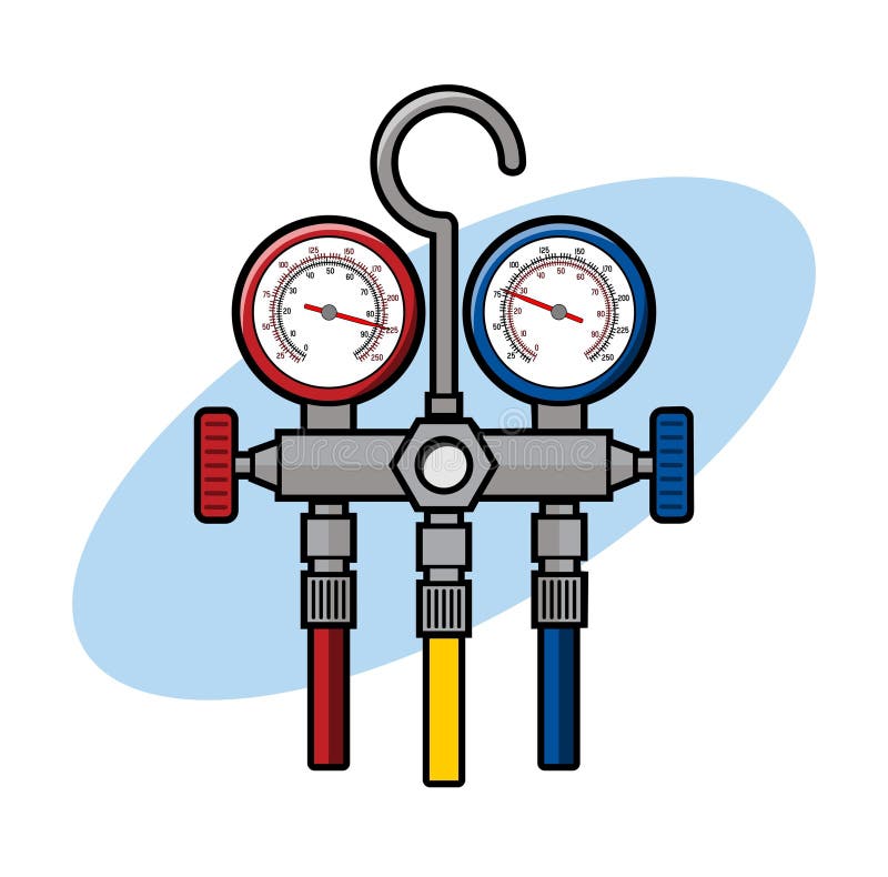 HVAC Manometer Design Illustration Stock Vector - Illustration of ...