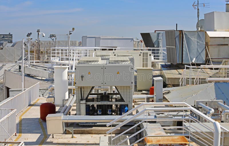 Hvac System Rooftop stock image. Image of vent, rooftop - 310989237