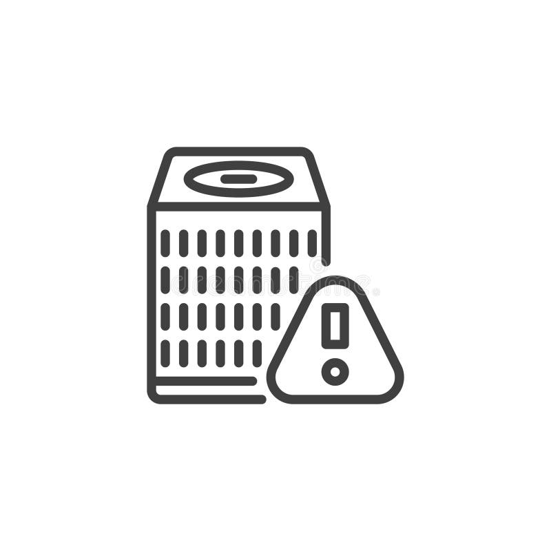 HVAC Troubleshooting Line Icon Stock Vector - Illustration of line ...