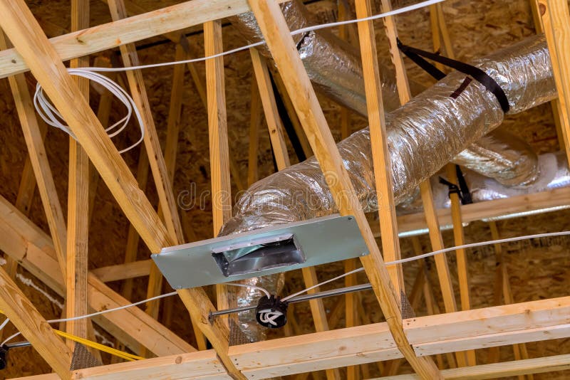 HVAC Vents Air Conditioning System Installed Pipe Heating System for ...