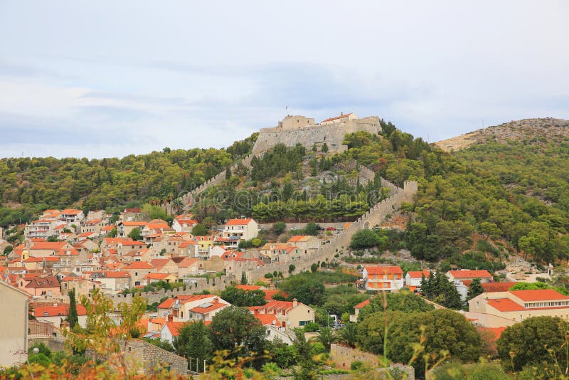Hvar Castle III, Croatia stock photo. Image of scenic - 100346202