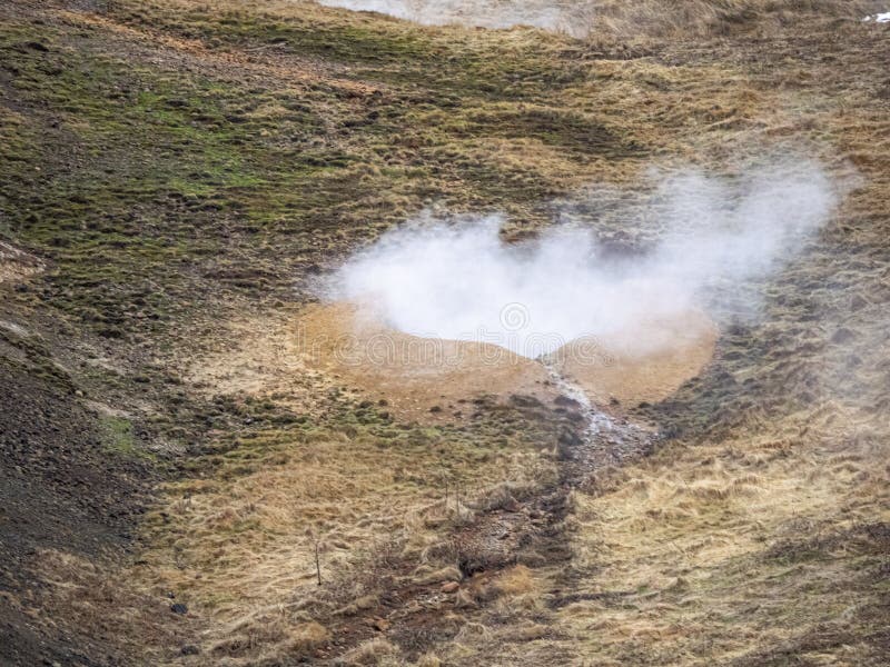 Steam hole in the ground. stock photo. Image of dagur - 233824028