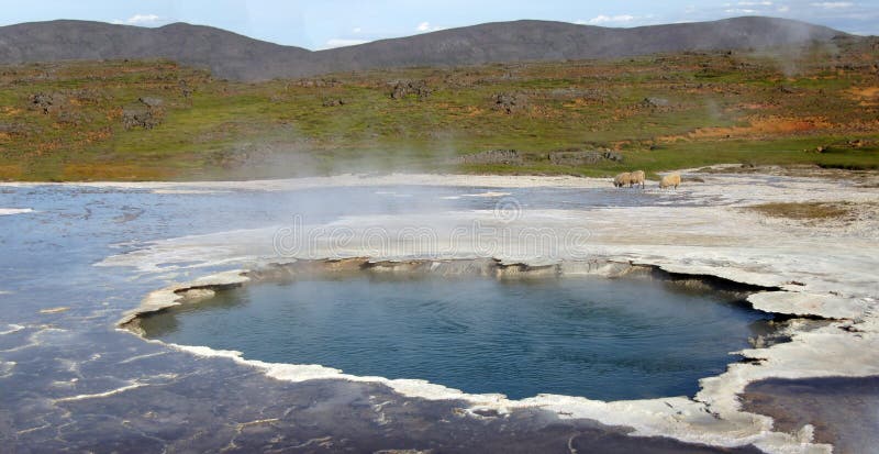 Geothermal Spring Hot Water Energy Plant Near Myvatn Stock Image ...