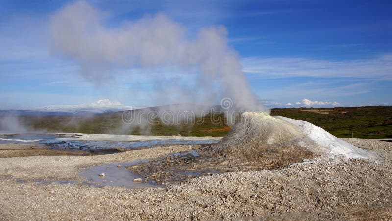 Geothermal Spring Hot Water Energy Plant Near Myvatn Stock Image ...