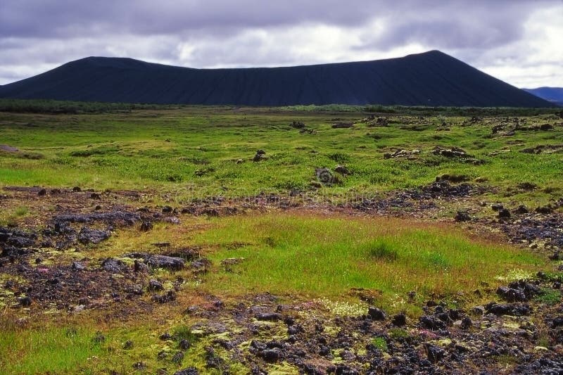 Hverfjall volcano, Iceland stock photo. Image of preserved - 5491638