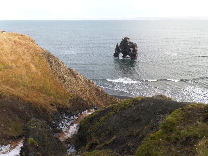 Hvitserkur, the Famous Dragon Shape Basalt Rock in Iceland Stock Image ...