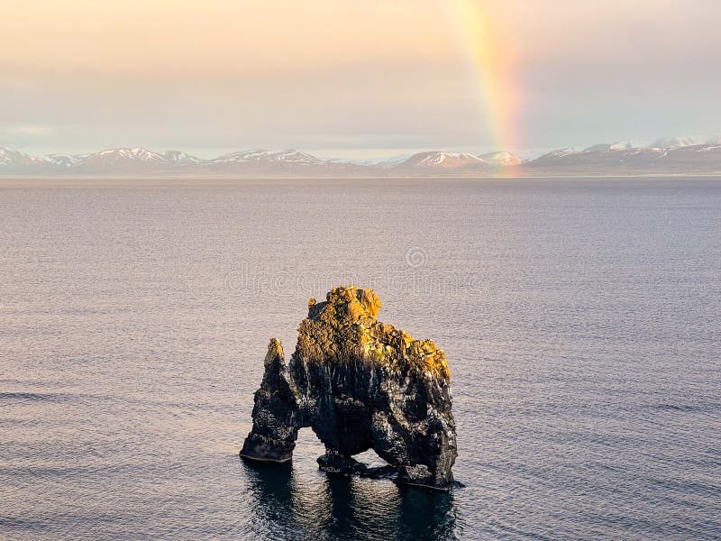 Hvitserkur Rock Formation Photogenic Basalt Rock Stock Image - Image of ...