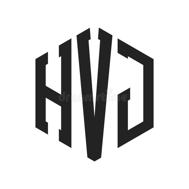 HVJ Logo Design. Initial Letter HVJ Monogram Logo Using Hexagon Shape ...