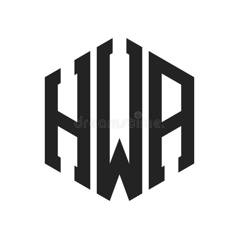 HWA Logo Design. Initial Letter HWA Monogram Logo Using Hexagon Shape ...
