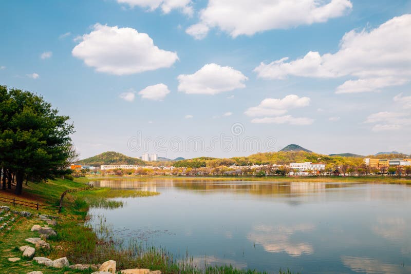 Hwarang Recreation Area Park at Spring in Ansan, Korea Stock Photo ...