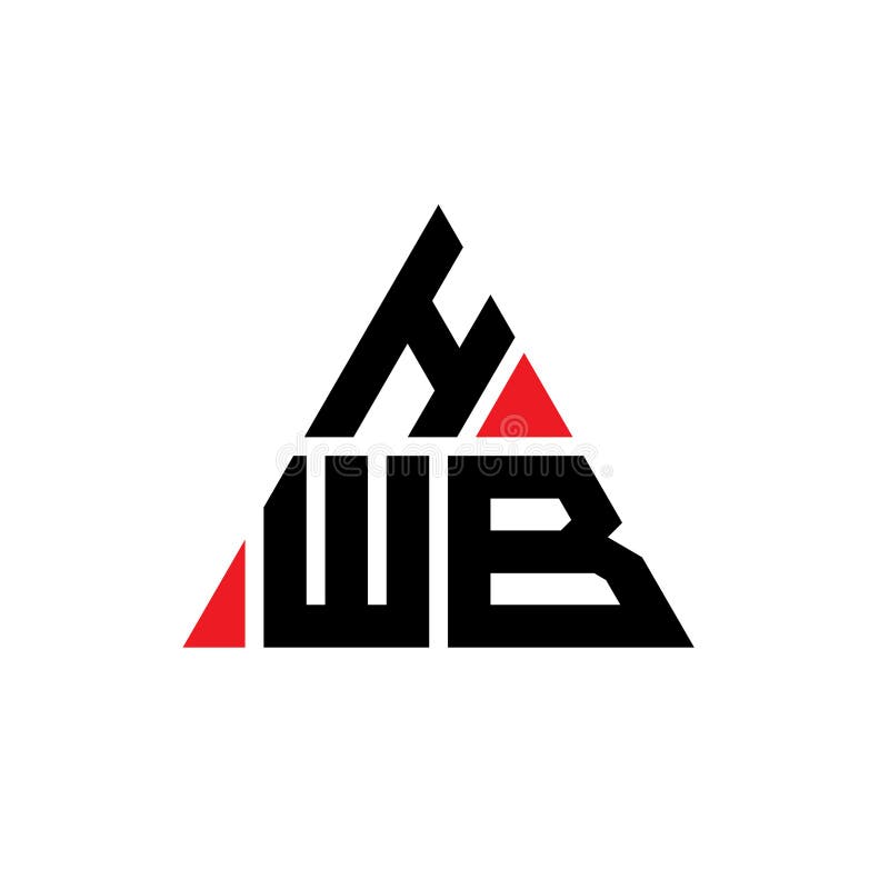 HWB Triangle Letter Logo Design with Triangle Shape. HWB Triangle Logo ...