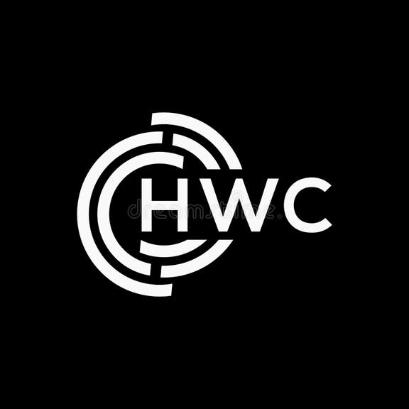 HWC Letter Logo Design on Black Background. HWC Creative Initials ...