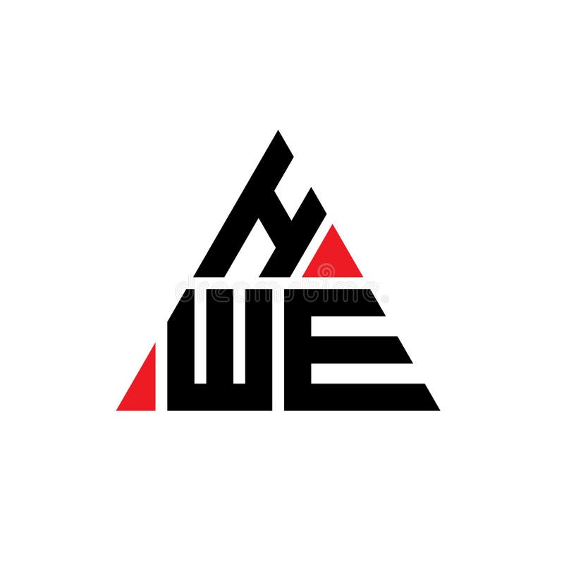 HWE Triangle Letter Logo Design with Triangle Shape. HWE Triangle Logo ...