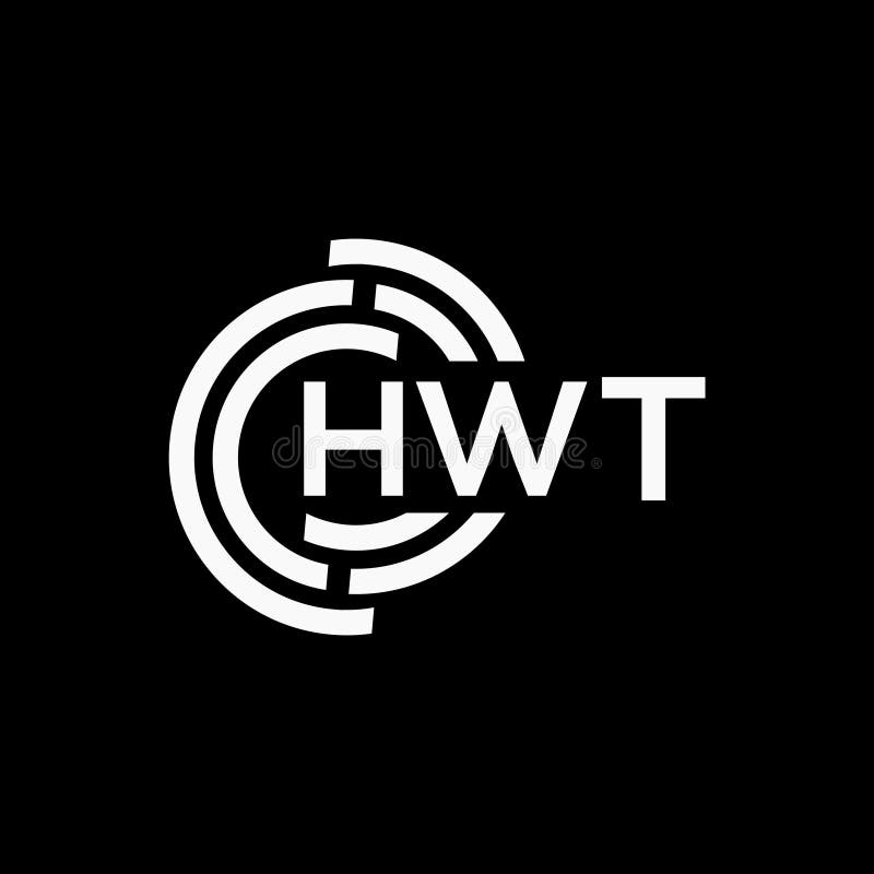 HWT Letter Logo Design on Black Background. HWT Creative Initials ...