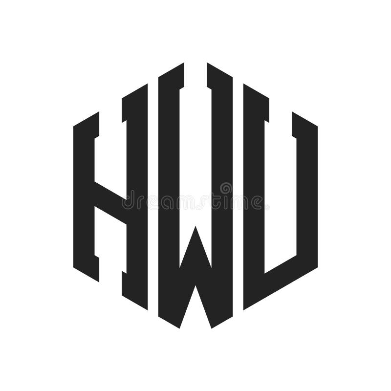 HWU Logo Design. Initial Letter HWU Monogram Logo Using Hexagon Shape ...