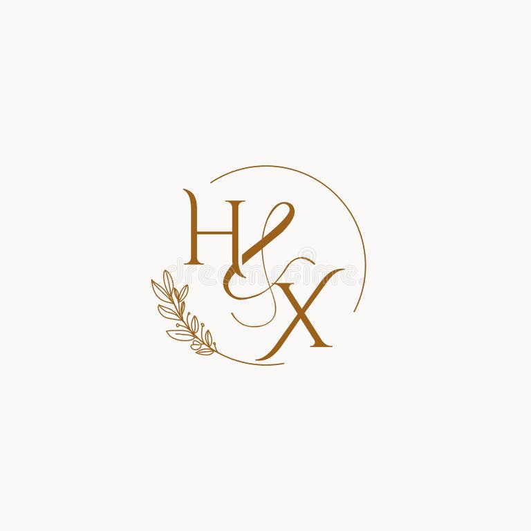 HX Initial Wedding Monogram Logo Stock Illustration - Illustration of ...