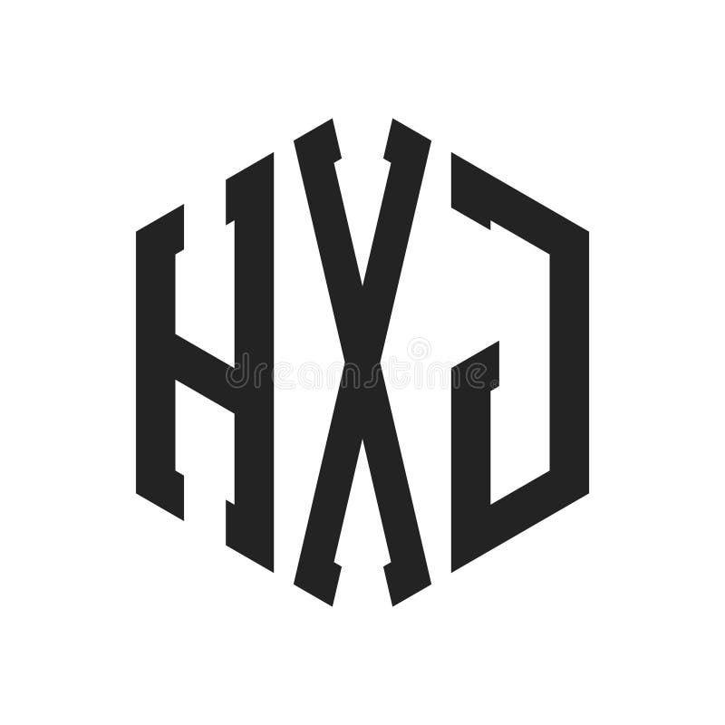 HXJ Logo Design. Initial Letter HXJ Monogram Logo Using Hexagon Shape ...