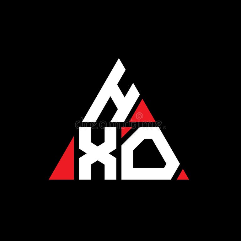 HXO Triangle Letter Logo Design with Triangle Shape. HXO Triangle Logo ...