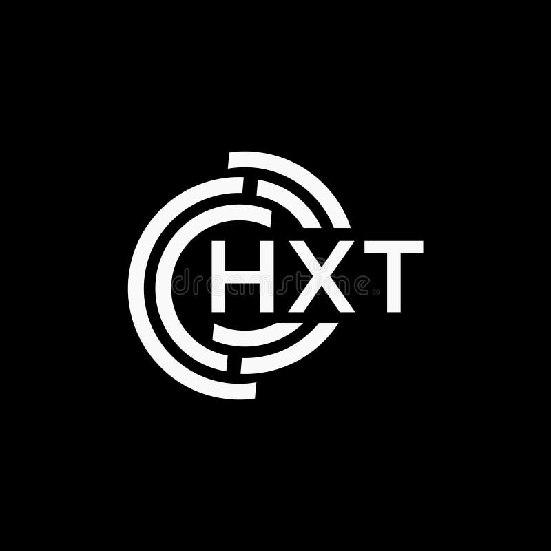 HXT Letter Logo Design on Black Background. HXT Creative Initials ...