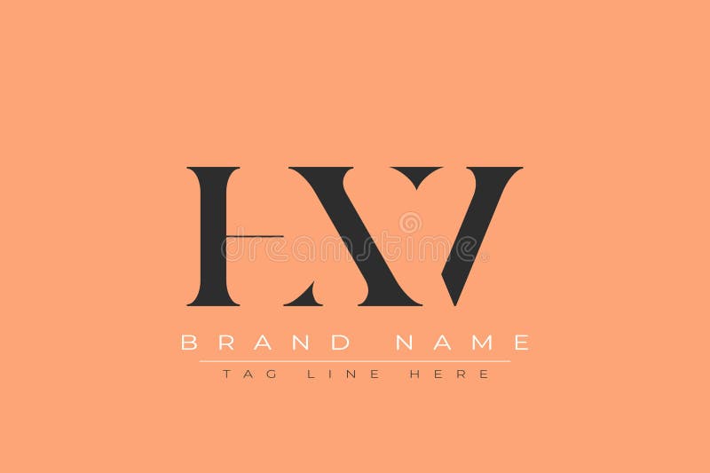HXV Abstract Letter Logo Design Stock Vector - Illustration of business ...