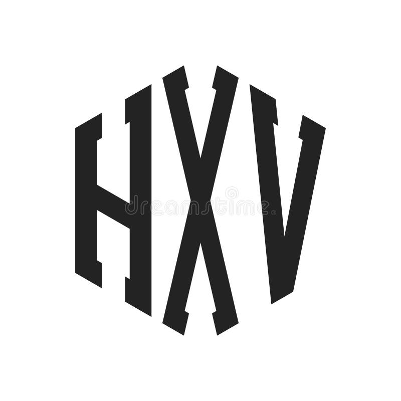 HXV Logo Design. Initial Letter HXV Monogram Logo Using Hexagon Shape ...