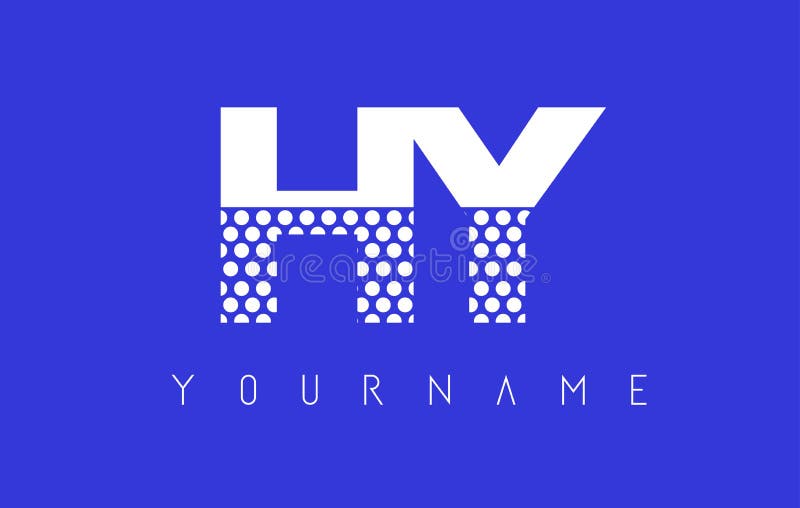 HY H Y Dotted Letter Logo Design with Blue Background. Stock Vector ...