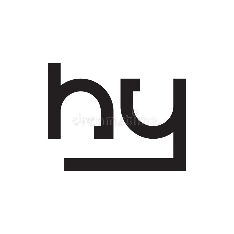 Hy Logo Design Vector Template Initial Linked Letter Hy Vector ...