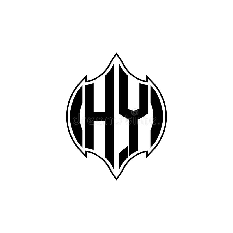 HY Logo Monogram Geometric Shield Shape Style Stock Vector ...