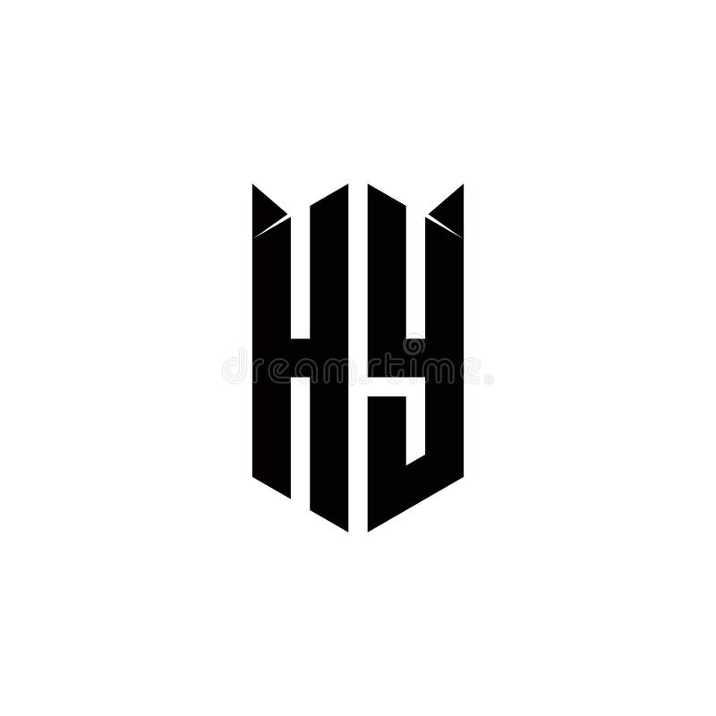 Hy Logo Monogramm Mit Schild Form Designs Vorlage Vektor Abbildung ...