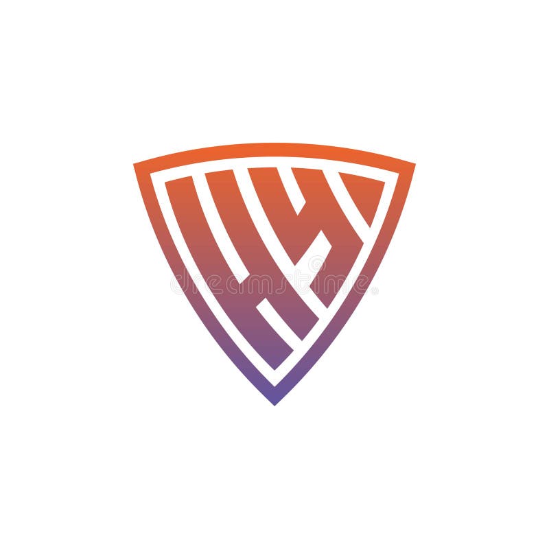 HY Logo Shield Monogram Gradient Style Design Stock Vector ...