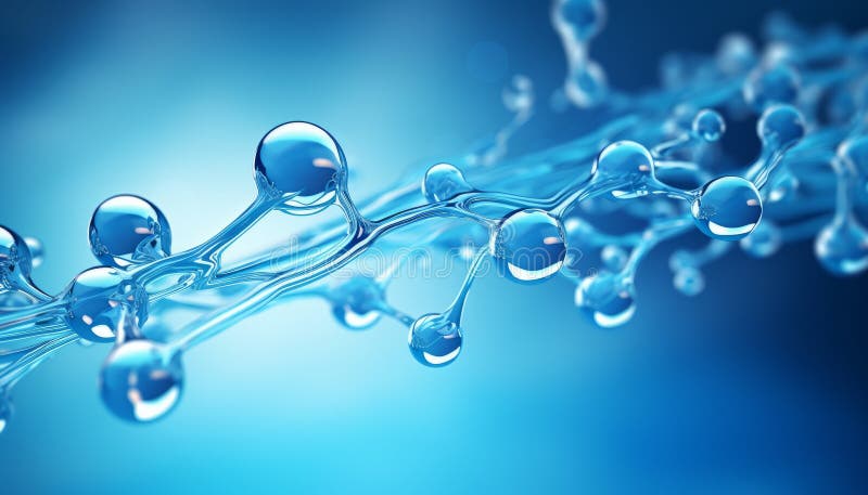 Hyaluronic Acid Molecules. Hydrated Chemicals, Molecular Structure and ...