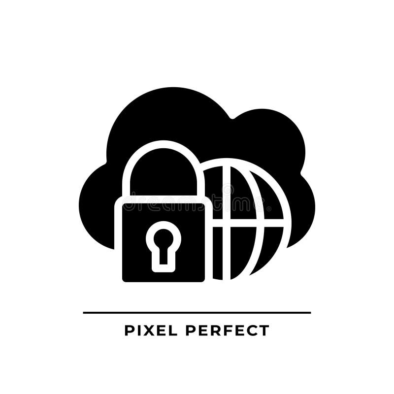 Hybrid Cloud Black Glyph Icon Stock Illustration - Illustration of ...