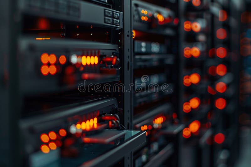 Hybrid Cloud Network. Server, Storage, Data Transfer. Generative Ai ...