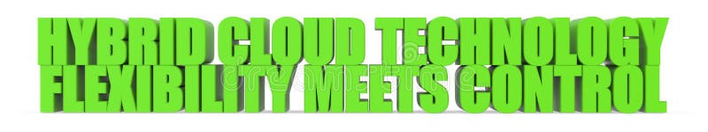 Hybrid Cloud Technology Flexibility Meets Control, 3d Text Stock ...