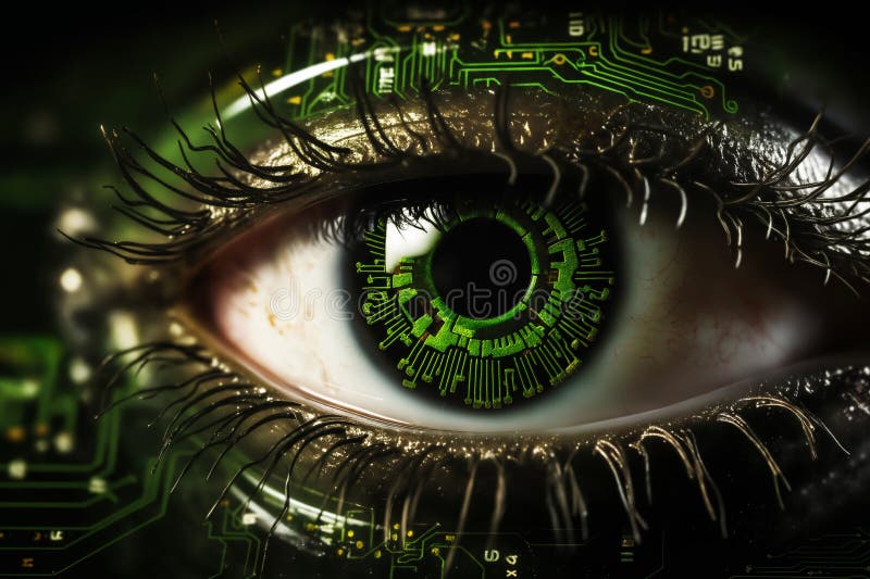 Hybrid of a Digital Human Eye Closeup, Augmented Reality and Digital ...