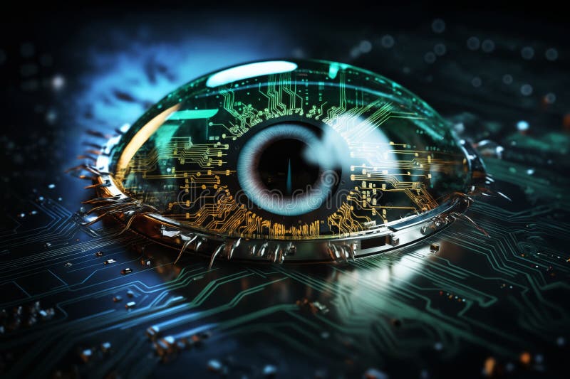 A Hybrid of a Digital Human Eye and a Lens on a Printed Circuit Board ...