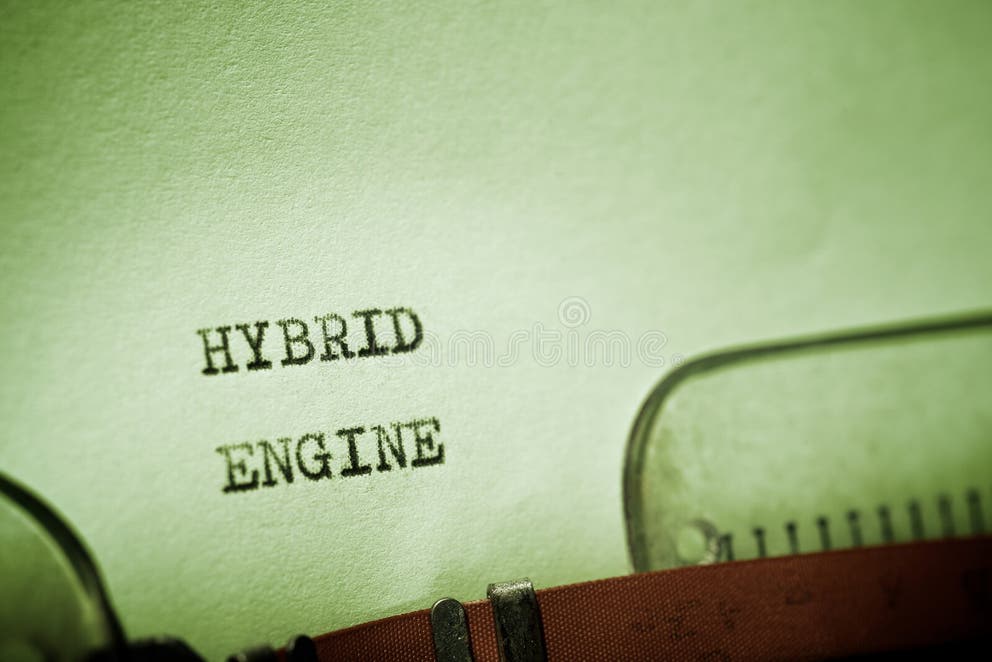 Hybrid engine text stock photo. Image of vehicle, motor - 270465612