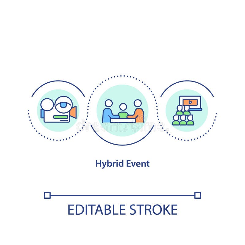 Hybrid App Icon in Filled, Thin Line, Outline and Stroke Style. Vector ...