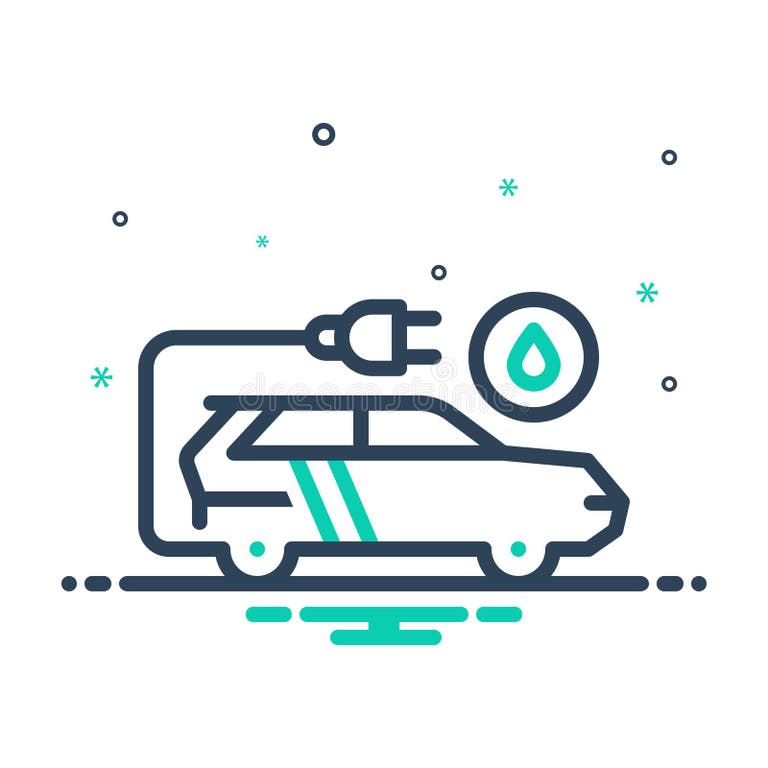 Mix Icon for Hybrid, Car and Vehicle Stock Vector - Illustration of ...