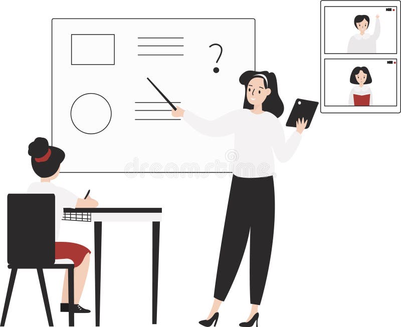 Hybrid Learning Concept Icon Stock Vector - Illustration of elearning ...