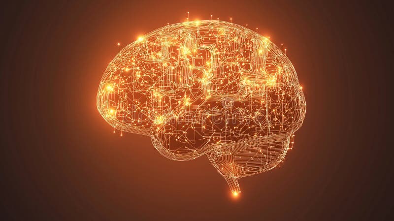 The Hybrid Mind. Integrating AI into Human Cognition. Stock Image ...